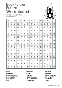 Back to the Future Word Search Free Printable PDF File - WordsearchZen.com