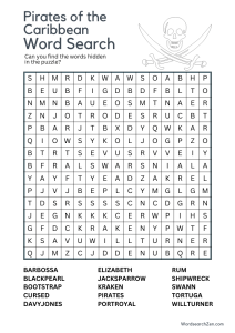 Pirates of the Caribbean Word Search Free Printable PDF File ...