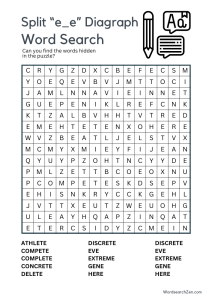 Split e-e Diagraph Word Search Free Printable PDF File - WordsearchZen.com