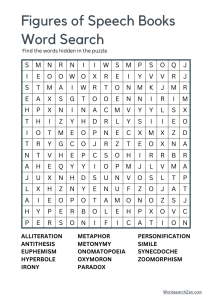 Figures of Speech Books Word Search Free Printable PDF File ...